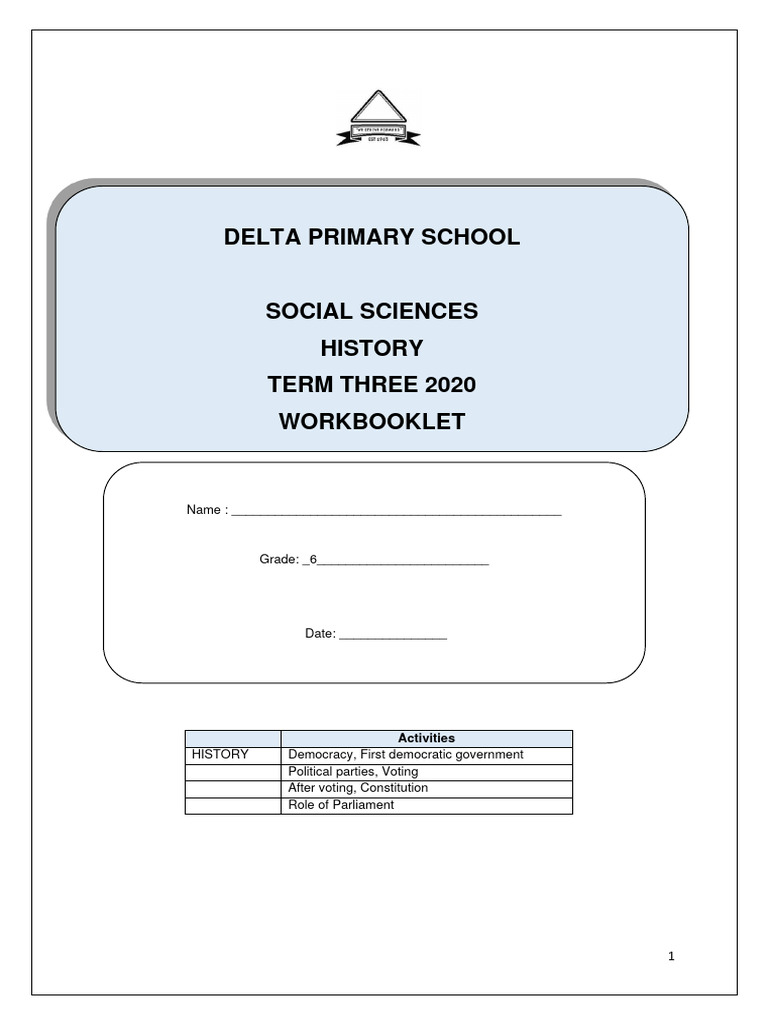 Grade-6-–-History-Workbook-Term-3-Workbook-1 | PDF | Elections | Democracy