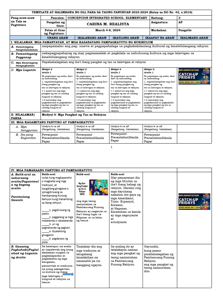 AP Q3 WEEK 6 Mar 4 8. 2024 | PDF