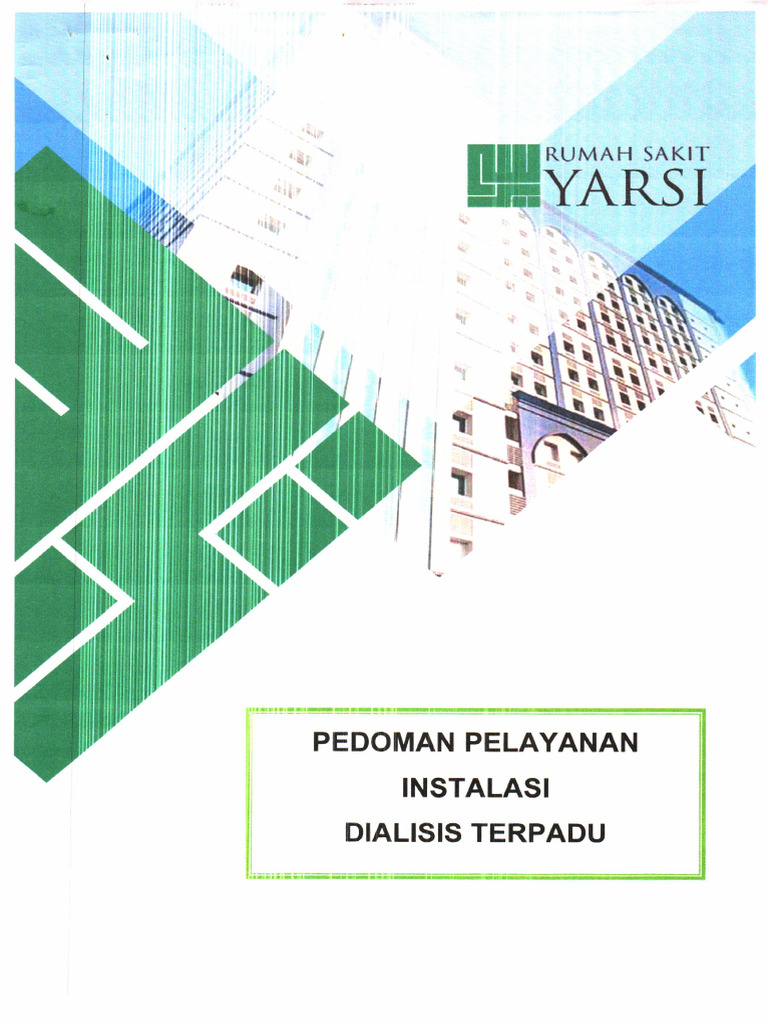 PEDOMAN PELAYANAN INSTALASI DIALISIS TERPADU | PDF PEDOMAN PELAYANAN INSTALASI DIALISIS TERPADU | PDF