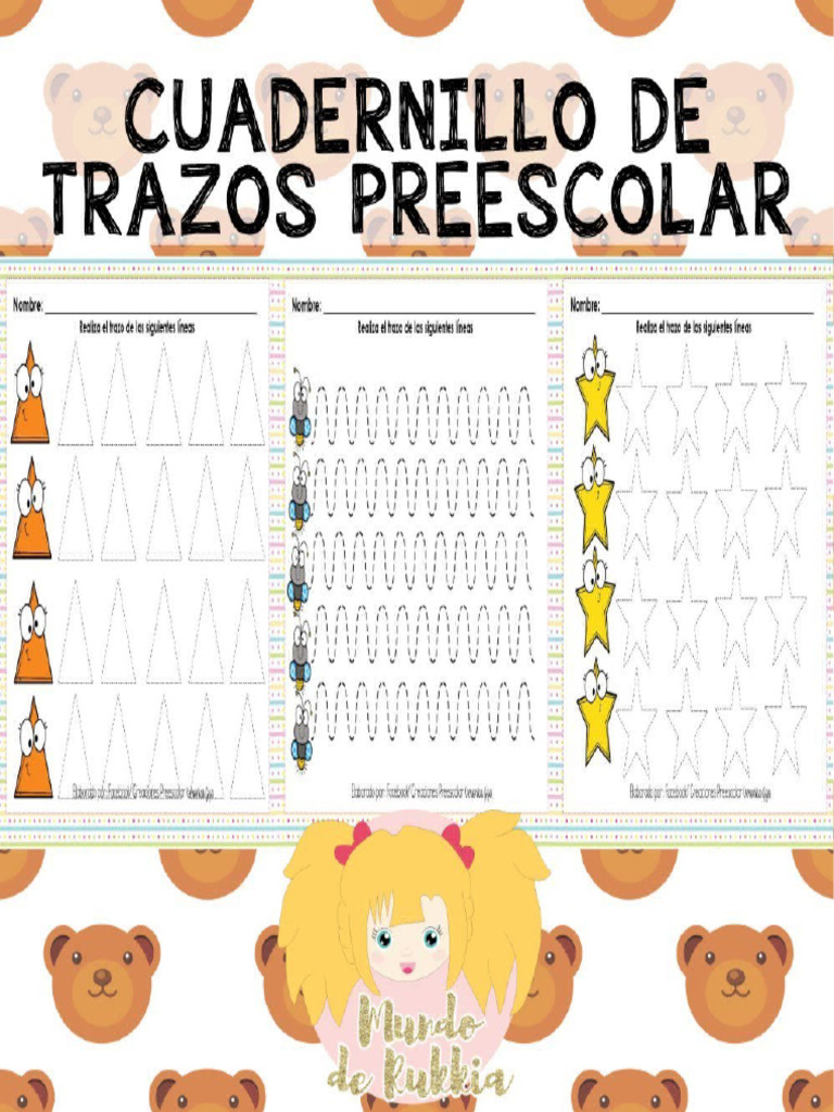 Cuadernillo de Trazos para Inicial y Preescolar Recopilado Por Mundo de ...