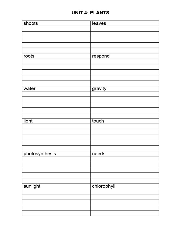 Unit 4 Plants | PDF | Home & Garden | Science & Mathematics