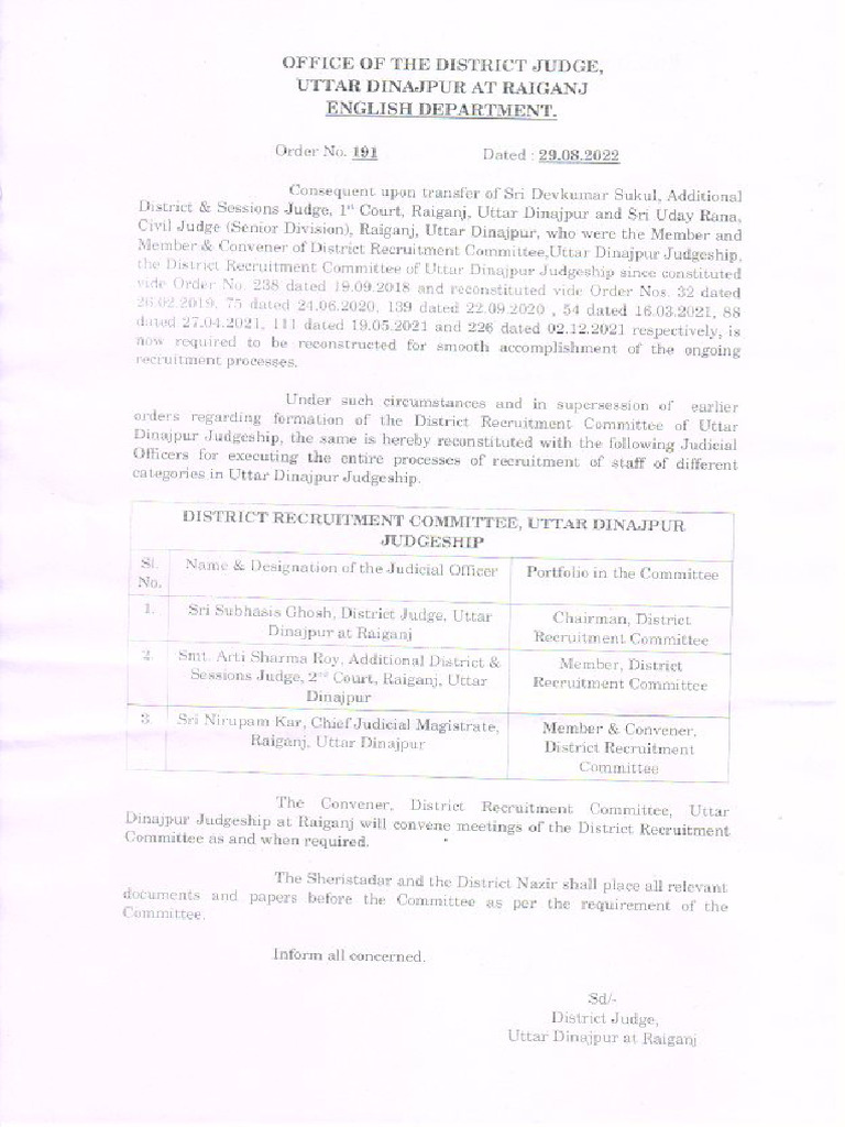 Recruitment Committee | PDF