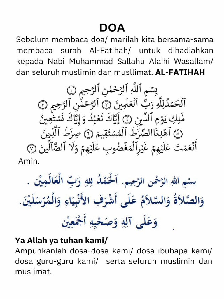 #2 Teks Doa Perhimpunan Isnin 2024 | PDF