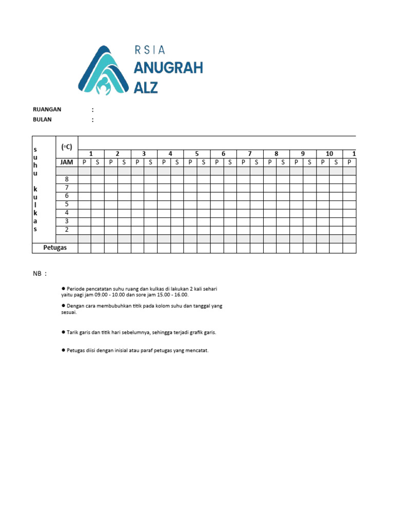 Formulir Monitoring Suhu Kulkas | PDF