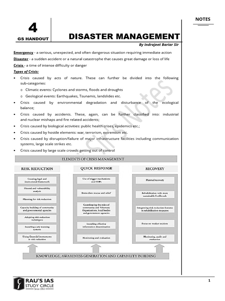 Disaster Management | PDF | Disaster Risk Reduction | Emergency Management