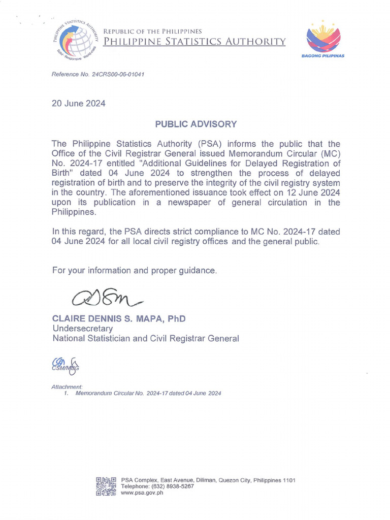 PSA Public-Advisory - 1 - MC 2014-17 | PDF