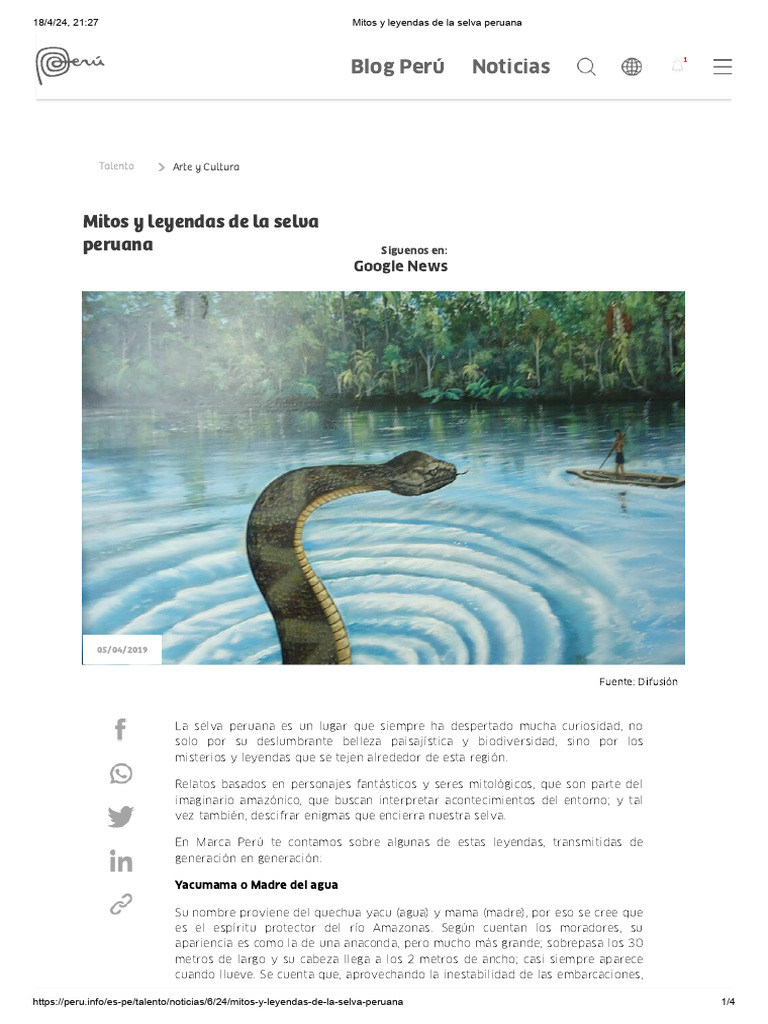 Mitos y leyendas de la selva peruana | PDF | Perú