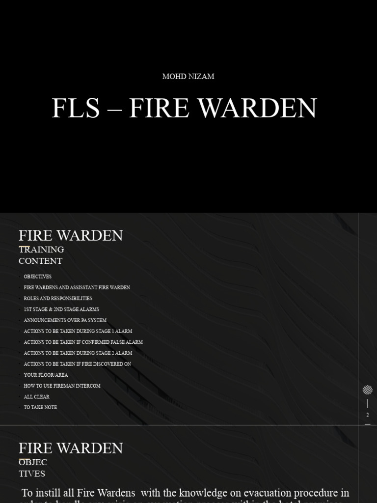 PSO Fire Warden Training | PDF | Firefighting | Firefighter