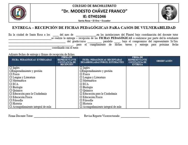 Entrega de Fichas Pedagógicas 2023 | PDF