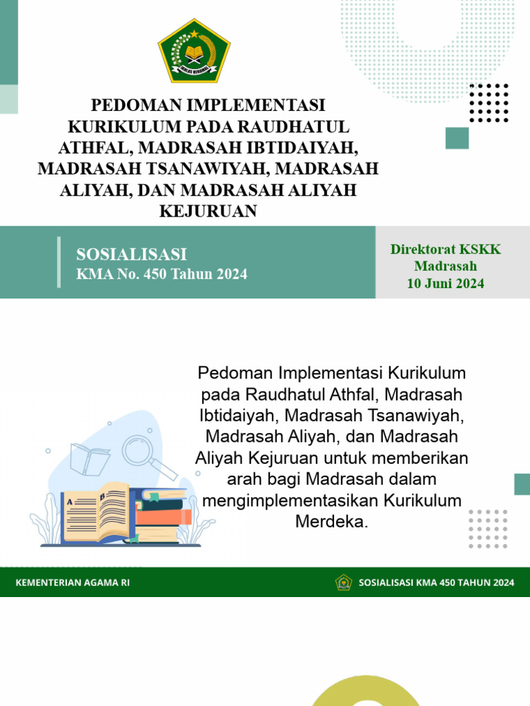 #Sosialisasi KMA 450 Tahun 2024 | PDF