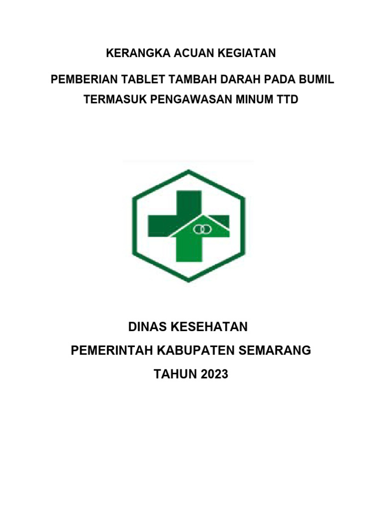 Kak Pemberian TTD Pada Bumil Termasuk Pengawasan Minum TTD | PDF