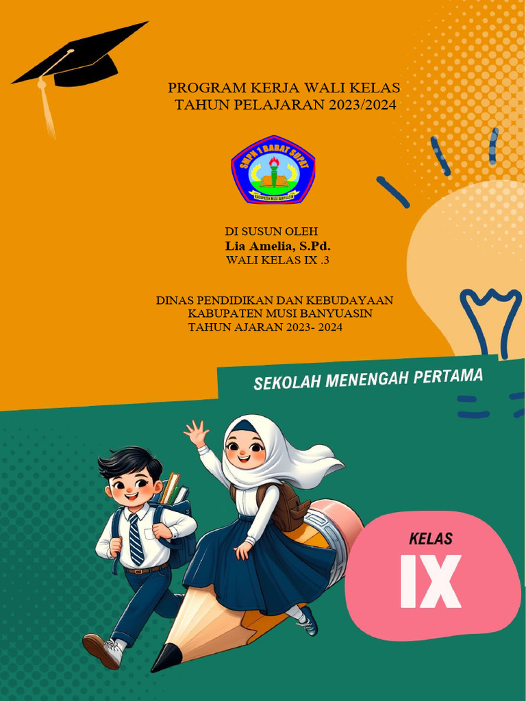 Program Kerja Wali Kelas Tahun Pelajaran 2024 9.3 | PDF