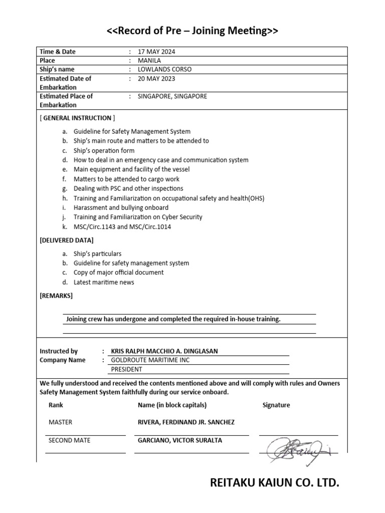 Pre Joining Form | PDF | Business