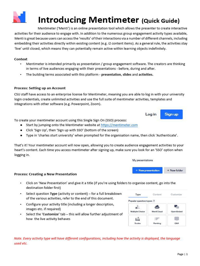 Introduction To Mentimeter Quick Guide CSU | PDF | Computing | Software