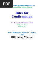 First Holy Communion Ceremony Guide | PDF | Eucharist | Mass (Liturgy)