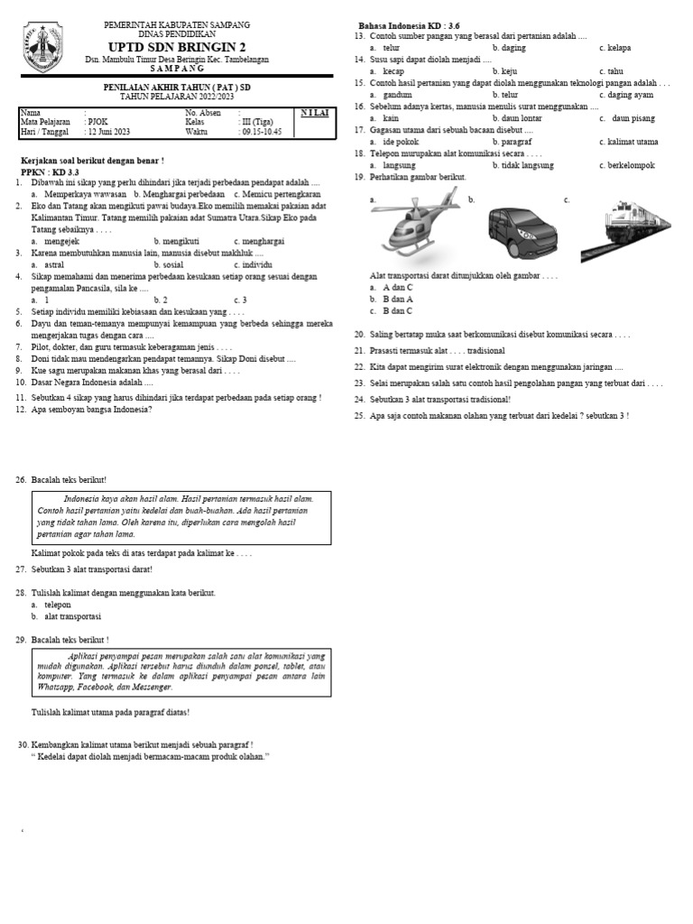 Tema 7-A.b - Kelas 3 | PDF