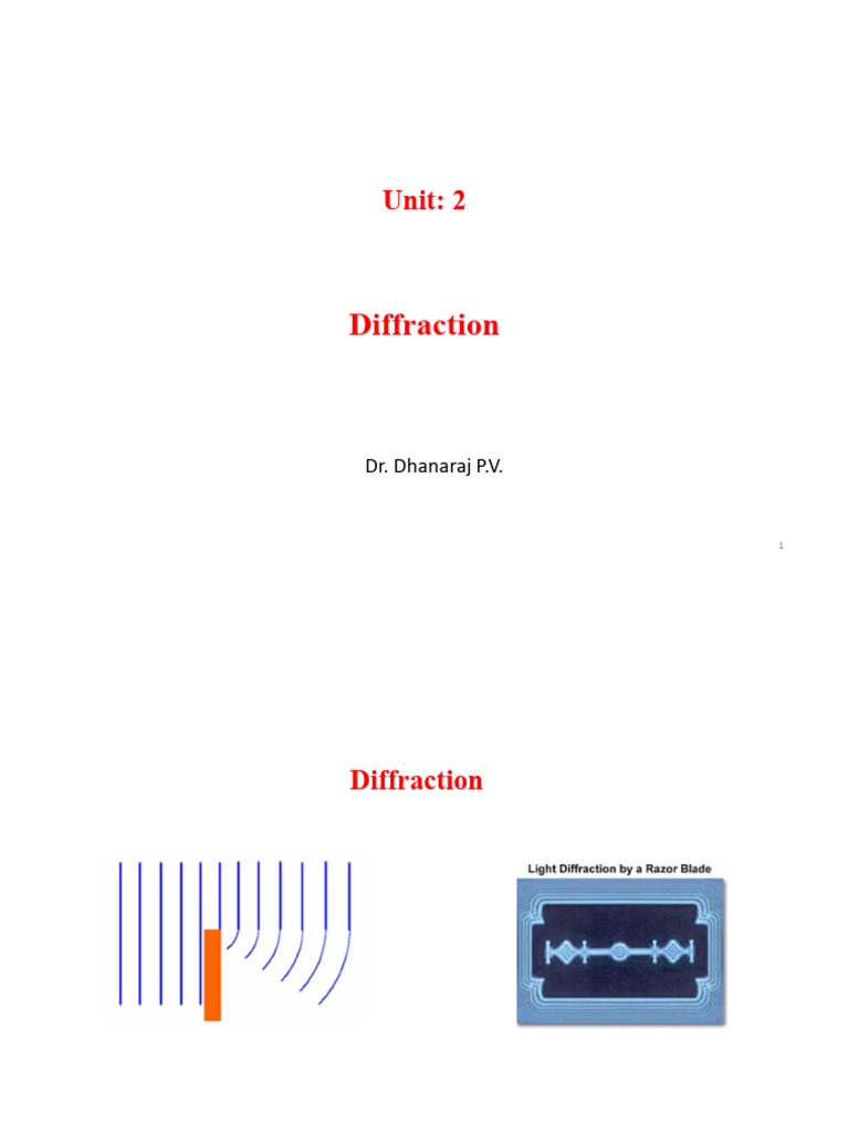 2.1 Diffraction-Introduction | PDF