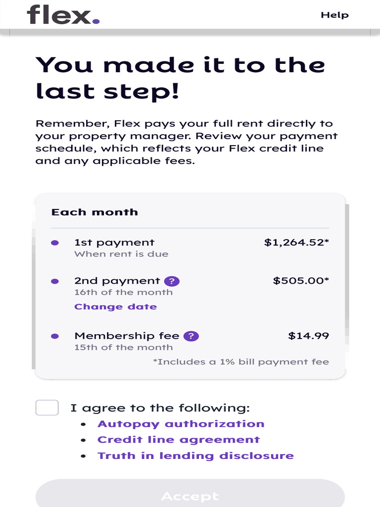 Flex Rent Payment Schedule Overview | PDF | Business