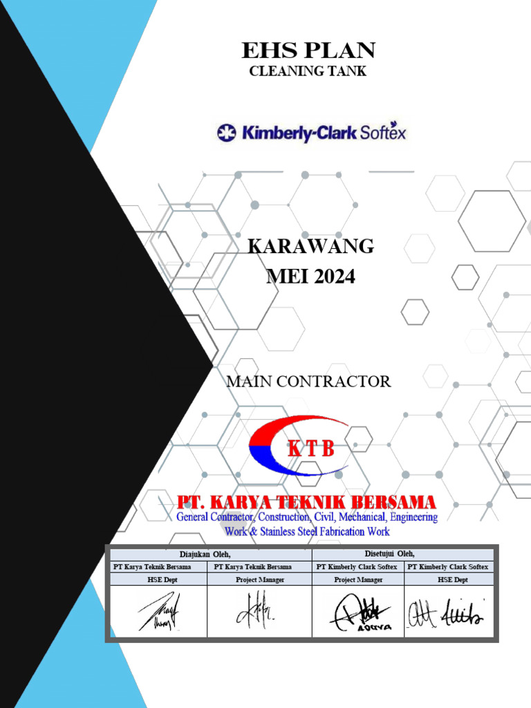 Ehs Plan Cleaning Tank | PDF | Occupational Safety And Health | Safety