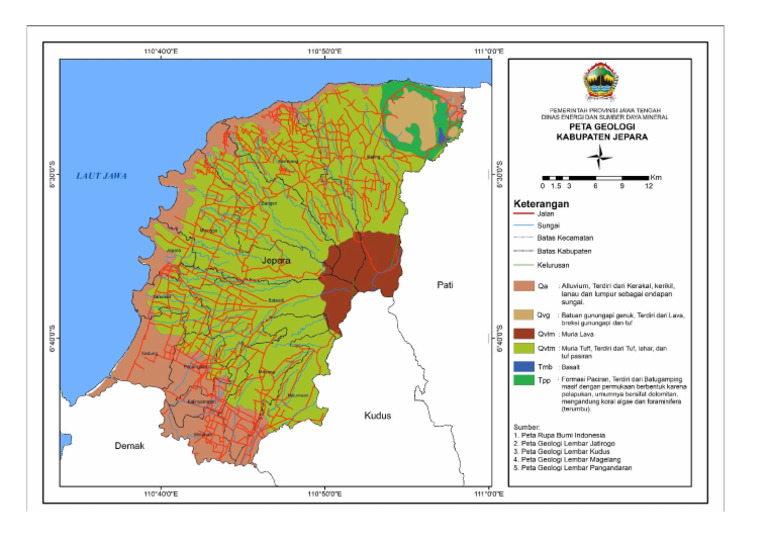 Peta Geologi Kabupaten Jepara | PDF