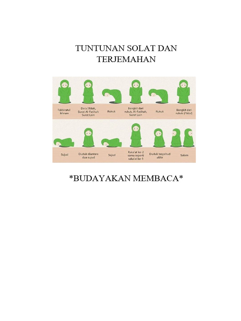 Tuntunan Sholat Lengkap dan Artinya | PDF | Seni & Disiplin Bahasa ...