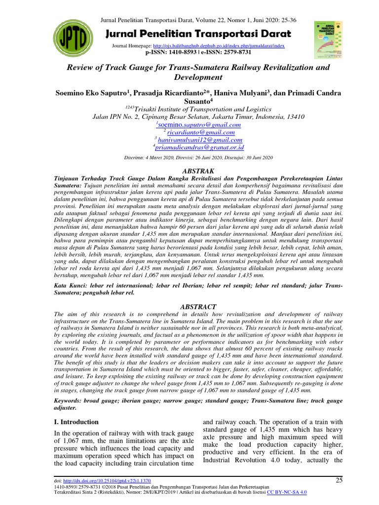 JurnalDarat 1597 3664 | PDF | Track Gauge | High Speed Rail