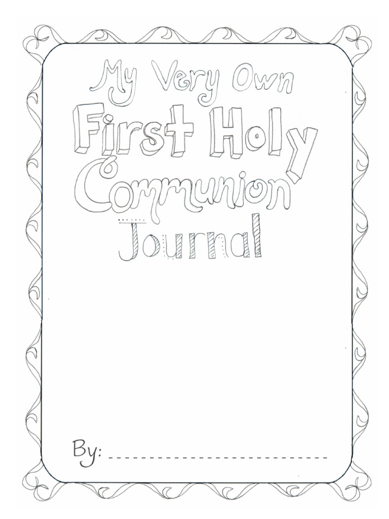 First Communion Journal Cover | PDF
