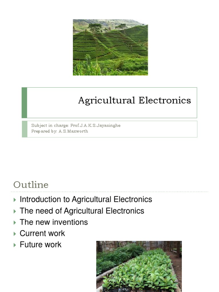 Advancements in Agricultural Electronics | PDF | Hydroponics | Land Use