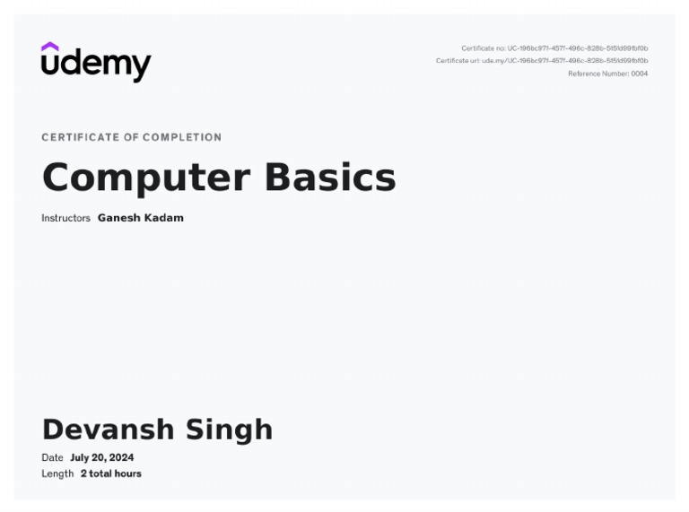 Computer Basics Udemy | PDF