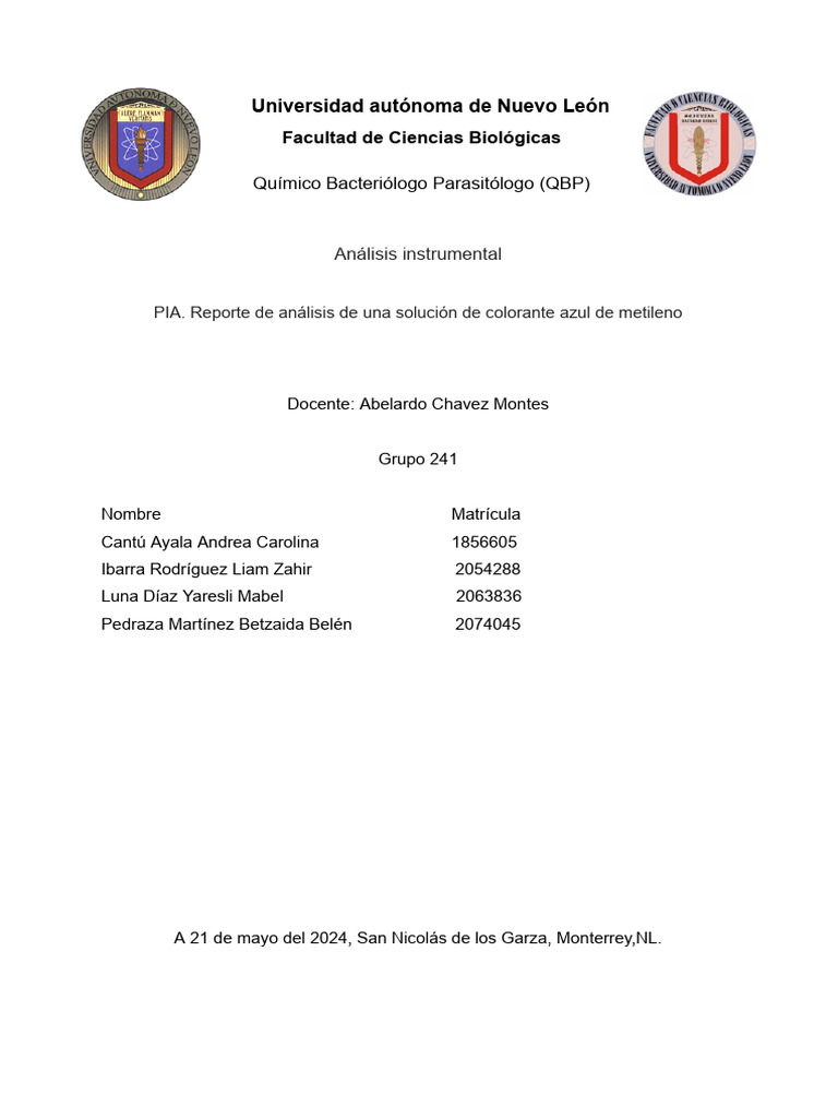 PIA Eq7 Instru | PDF | Espectrofotometria | Metrología