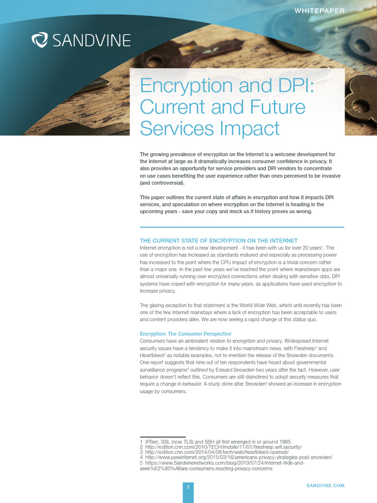 Sandvine WP Encryption and Dpi | PDF | Transport Layer Security ...