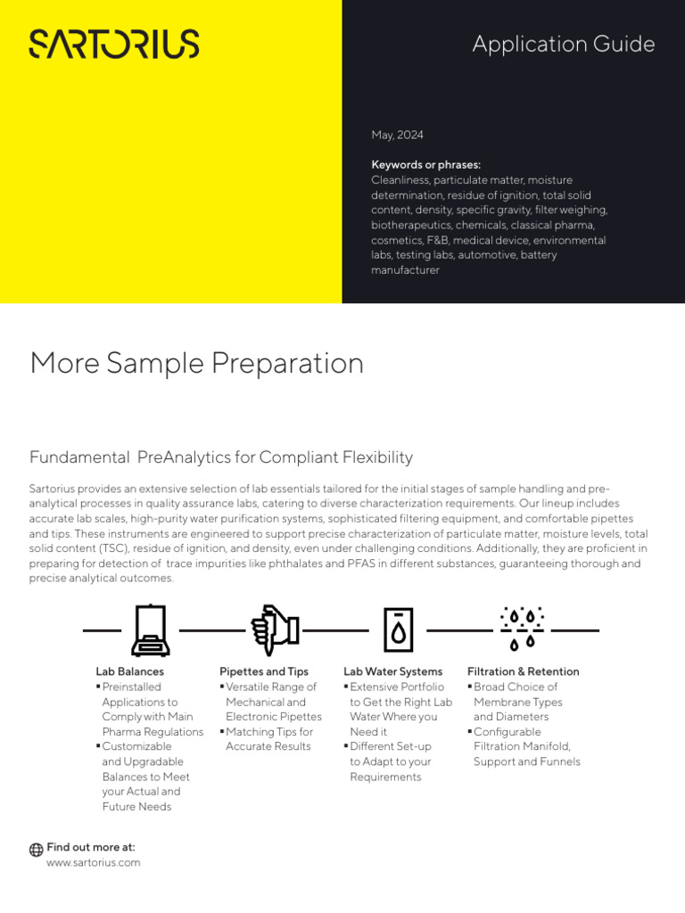More Sample Preparation Preanalytics Application Guide | PDF ...