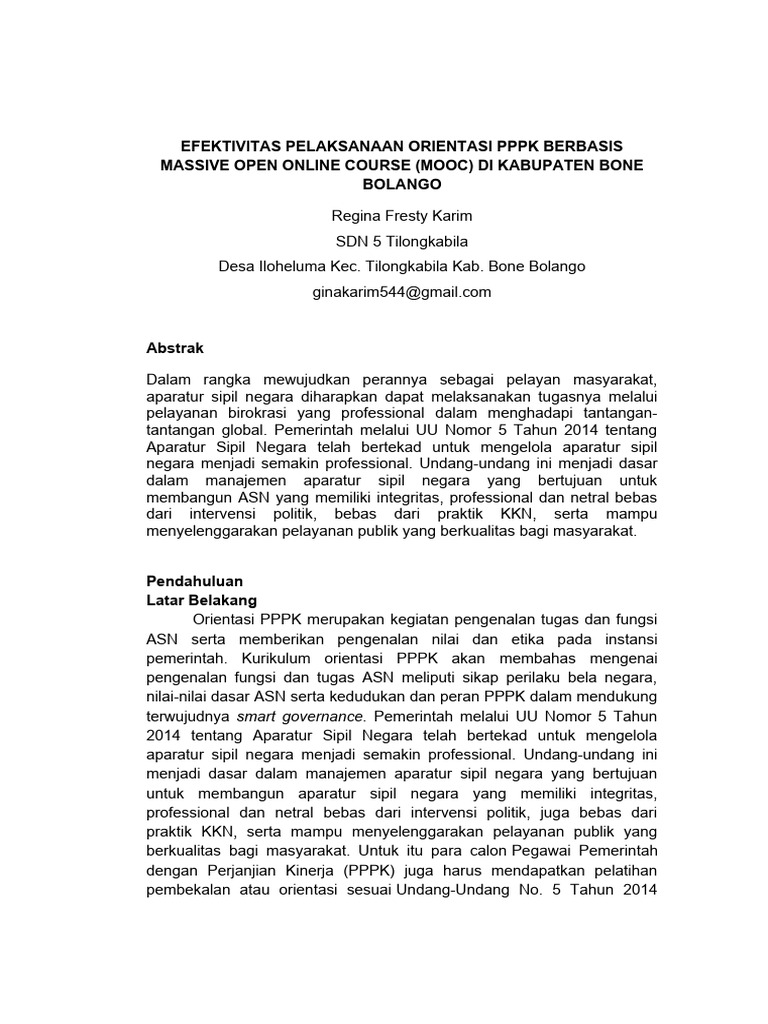 Jurnal Orientasi PPPK | PDF