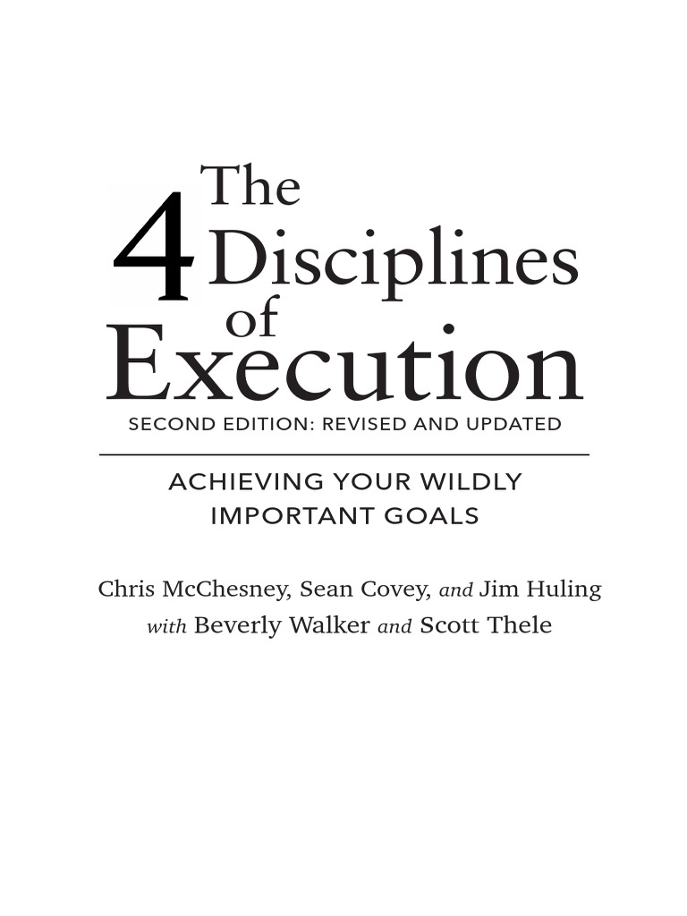 The 4 Disciplines of Execution | PDF | Computers