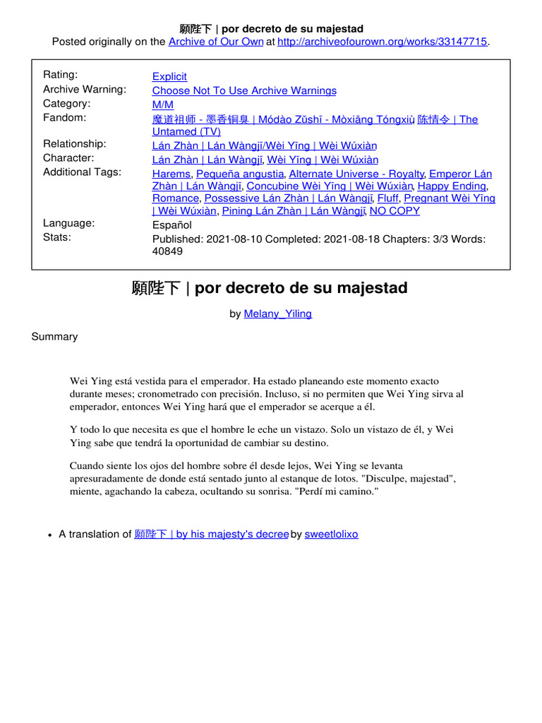 Yuan Bi Xia Por Decreto | PDF | Harén