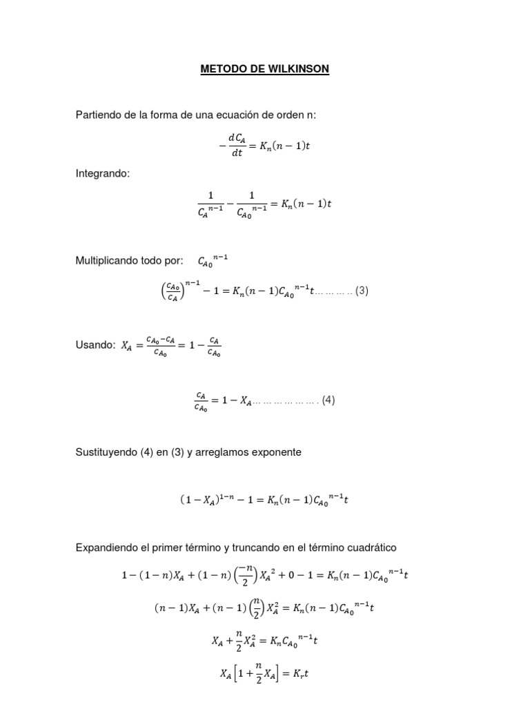 Metodo de Wilkinson | PDF