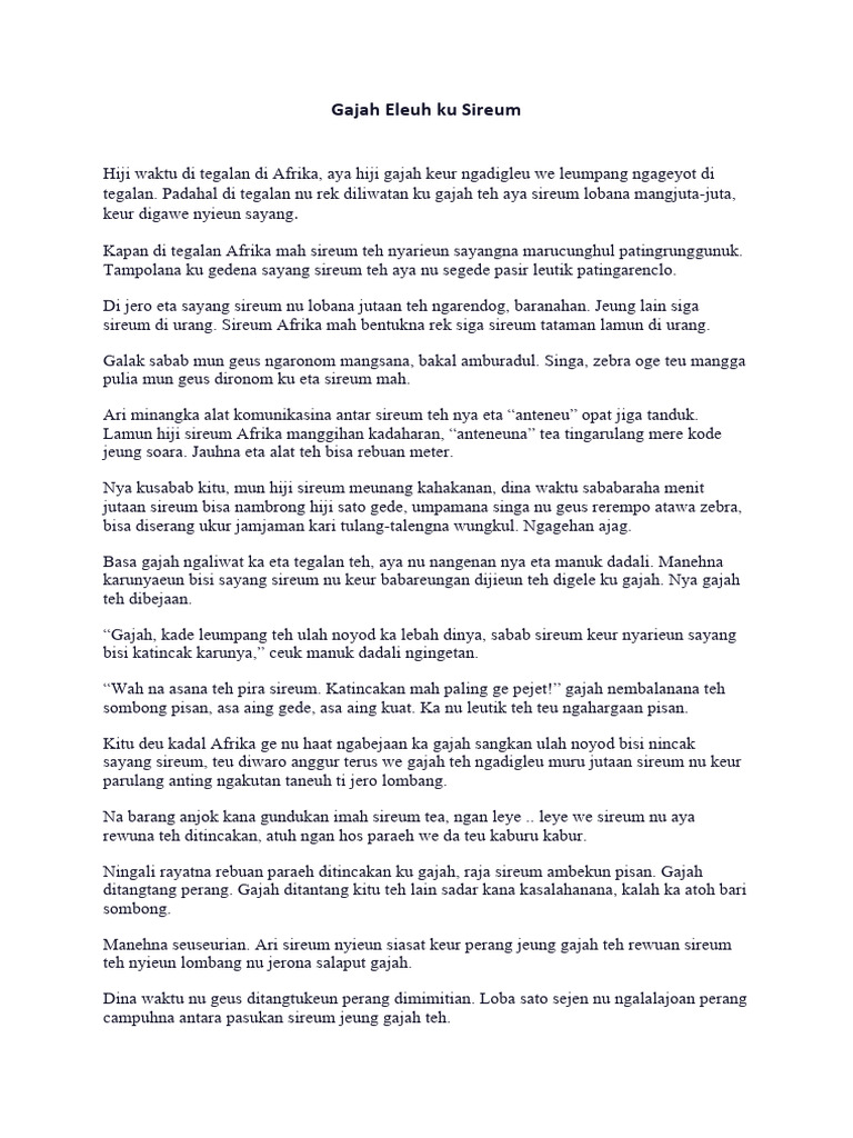 Contoh Dongeng Fabel Pdf