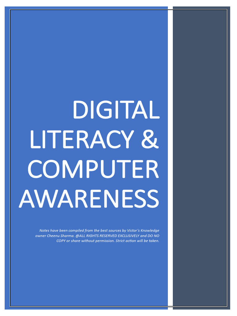 Digital Literacy Exam Guide | PDF | Encryption | Operating System