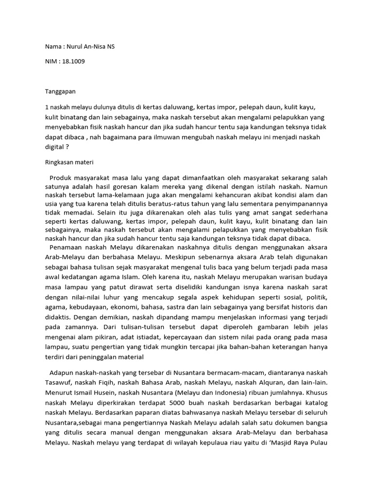 Naskah Melayu-Dikonversi | PDF