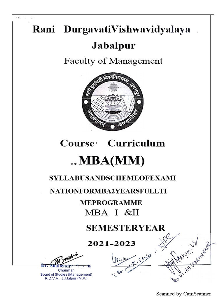 Syllabus MBA MM-22 | PDF | Multinational Corporation | Organizational Behavior