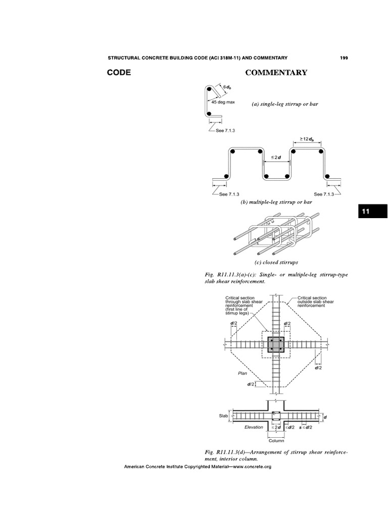 ACI 318M-11 - Closed Stirrups | PDF