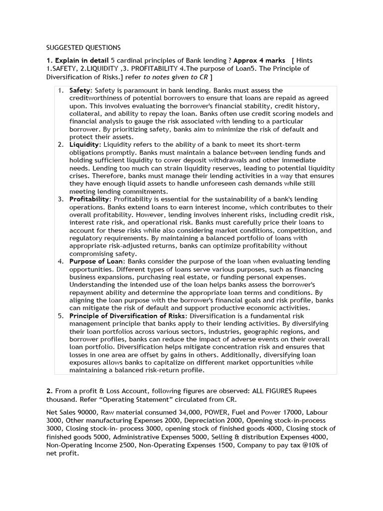 SUGGESTED QUESTIONS answers | PDF | Negotiable Instrument | Cheque