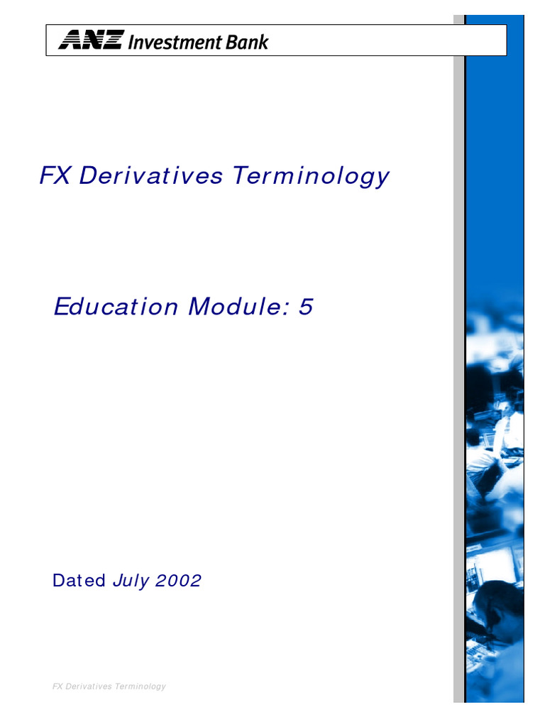 FX Derivatives Terminology | PDF | Option (Finance) | Greeks (Finance)