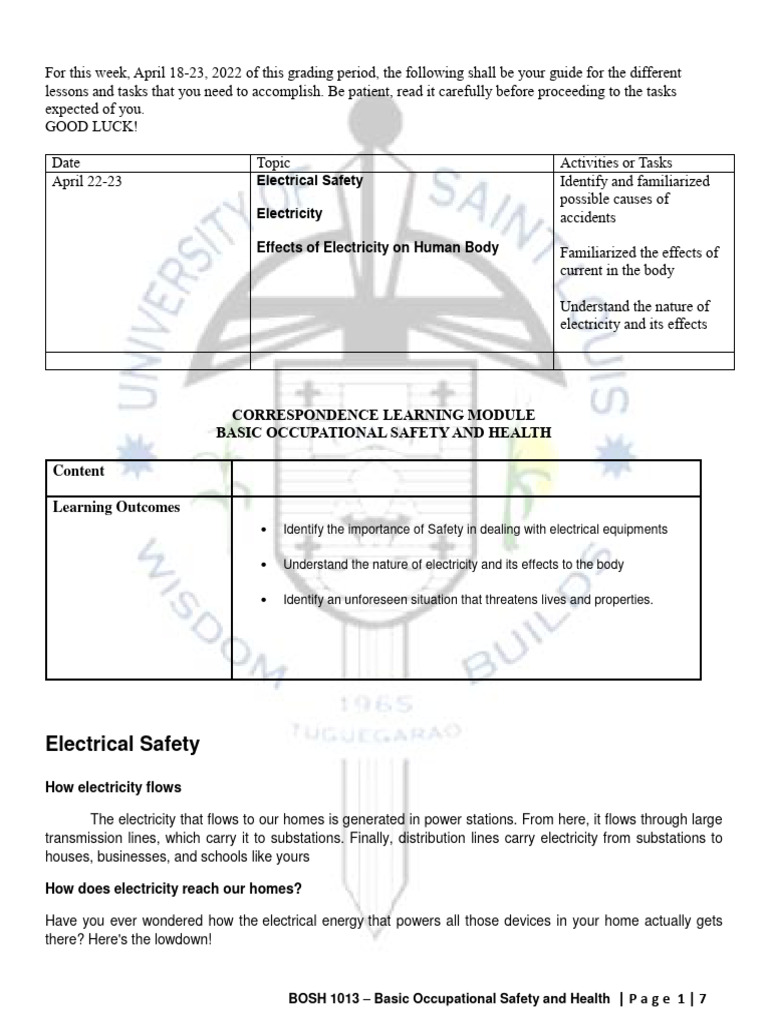 EE-MODULE-BOSH Week 12 (LMS) | PDF | Electricity | Electric Power ...
