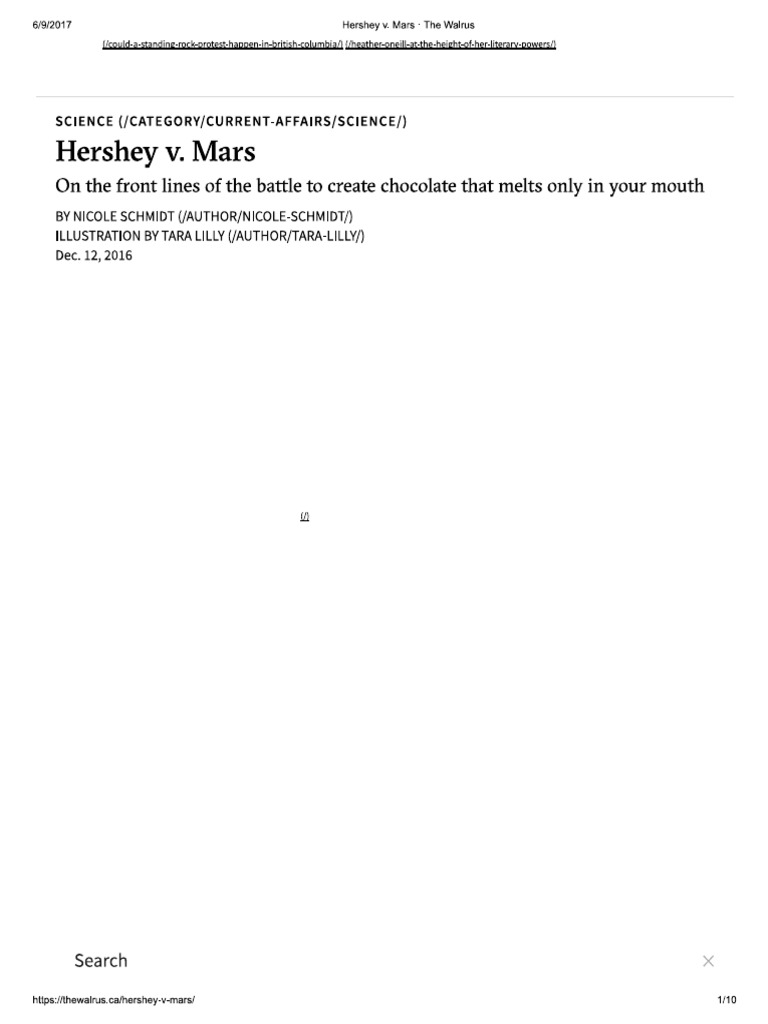 Hershey and Mars | PDF