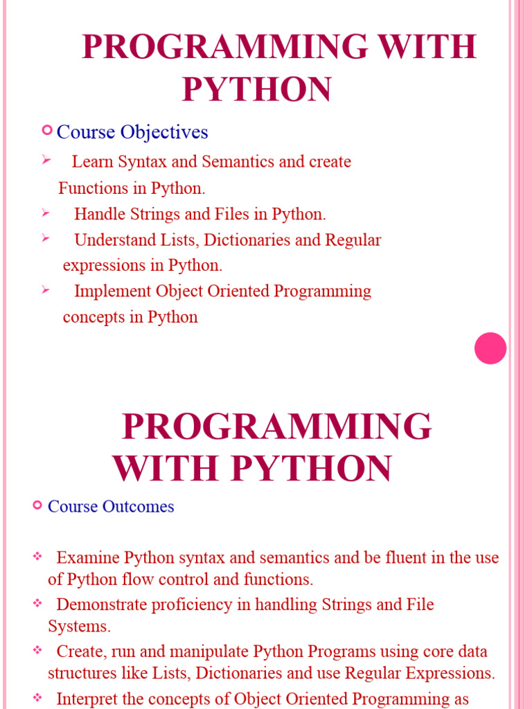 Unit 1 Intro To Python Pdf Python Programming Language Object