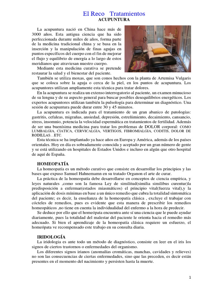 El Reco Tratamientos | PDF | Reiki | Mente