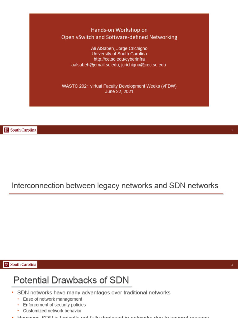Day 2 - Lab 8 Interconnection Between Legacy Networks and SDN Networks | PDF | Computer Network ...