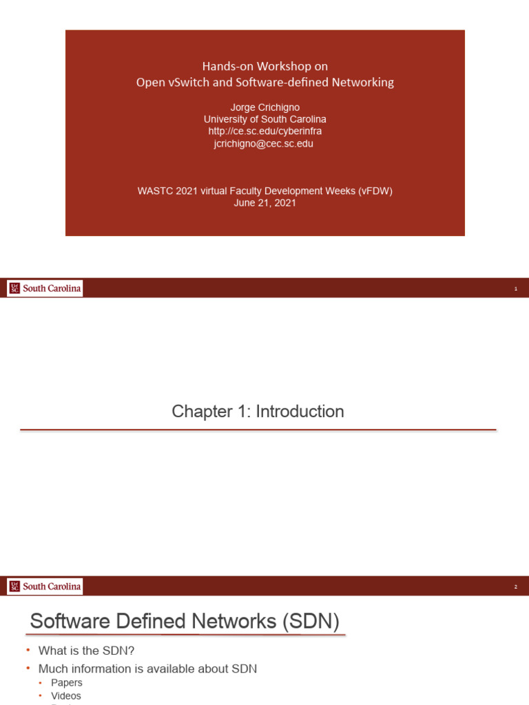 Day 1 - Introduction To Software Defined Networking | PDF | Computer Network | Router (Computing)