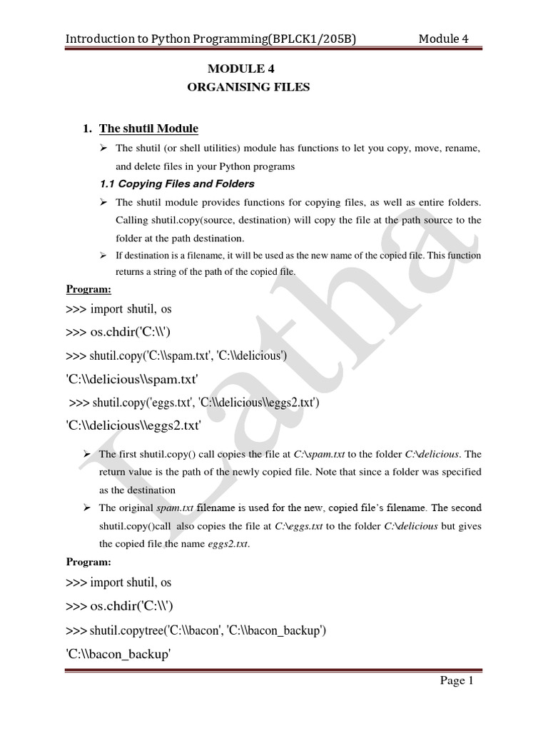 Module 4 IPP Notes | PDF | Zip (File Format) | Computer File